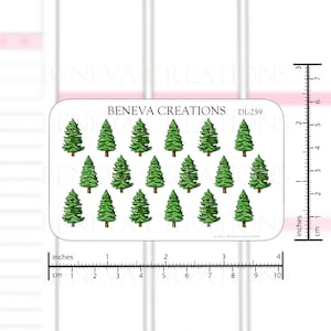 Evergreen Tree Stickers-tree Stickers-pine Tree Stickers-holiday ...