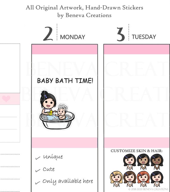 Baby Bath Stickers Baby Stickers Mom Life Stickers Bath | Etsy