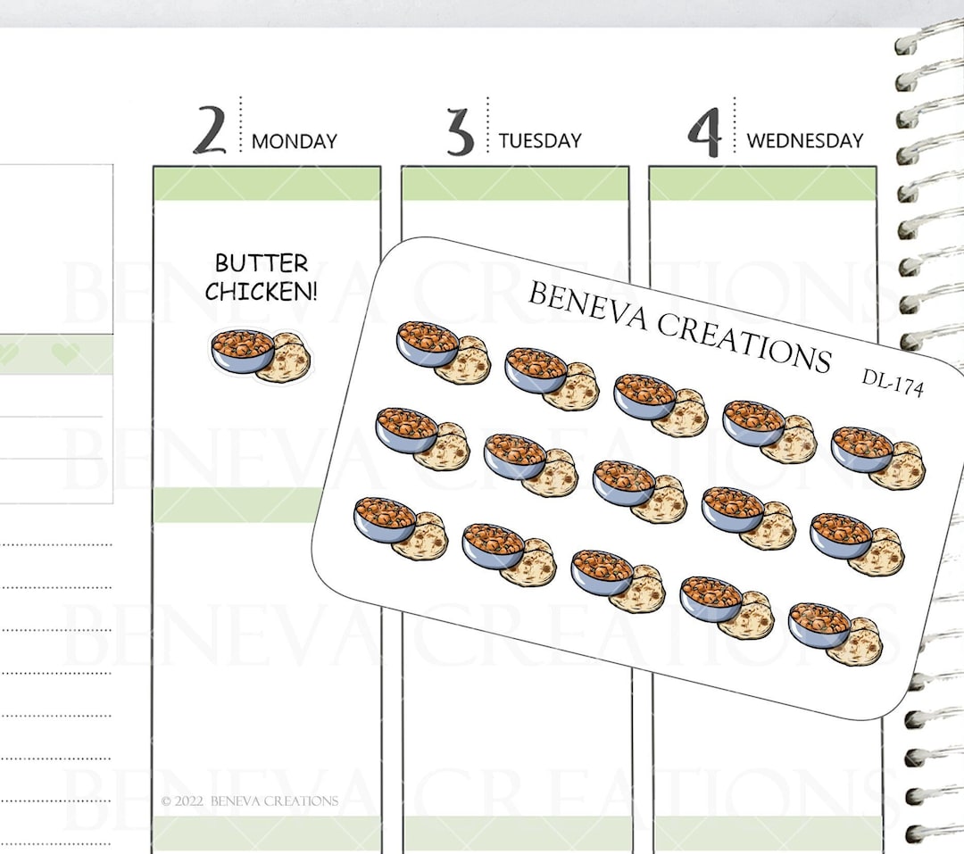 Butter Chicken Stickers-curry Chicken Stickers-murgh Makhani Stickers ...