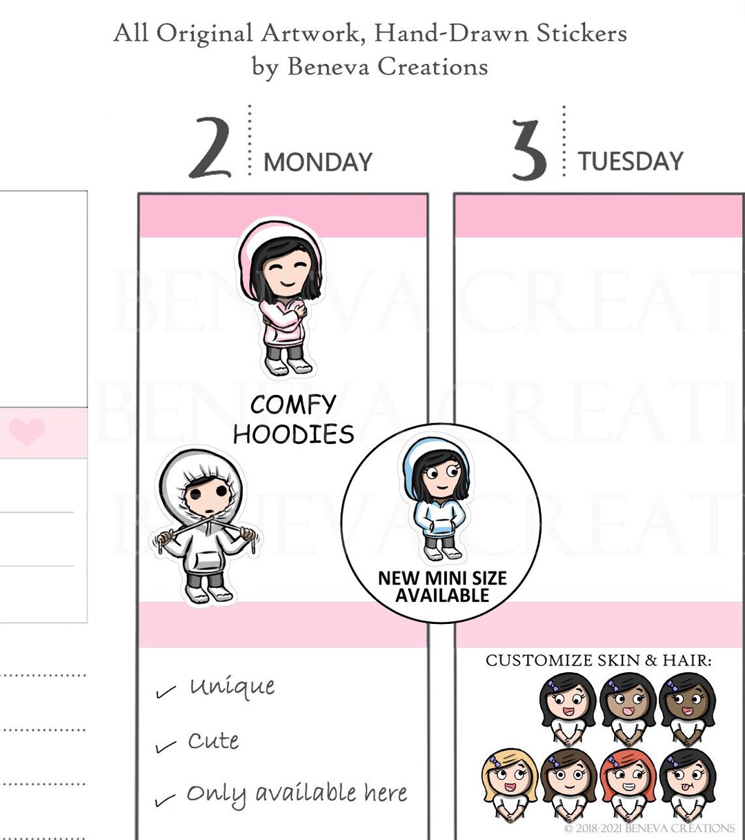 Hoodie Stickers Sweat Shirt Stickers Comfy Stickers - Etsy Ireland