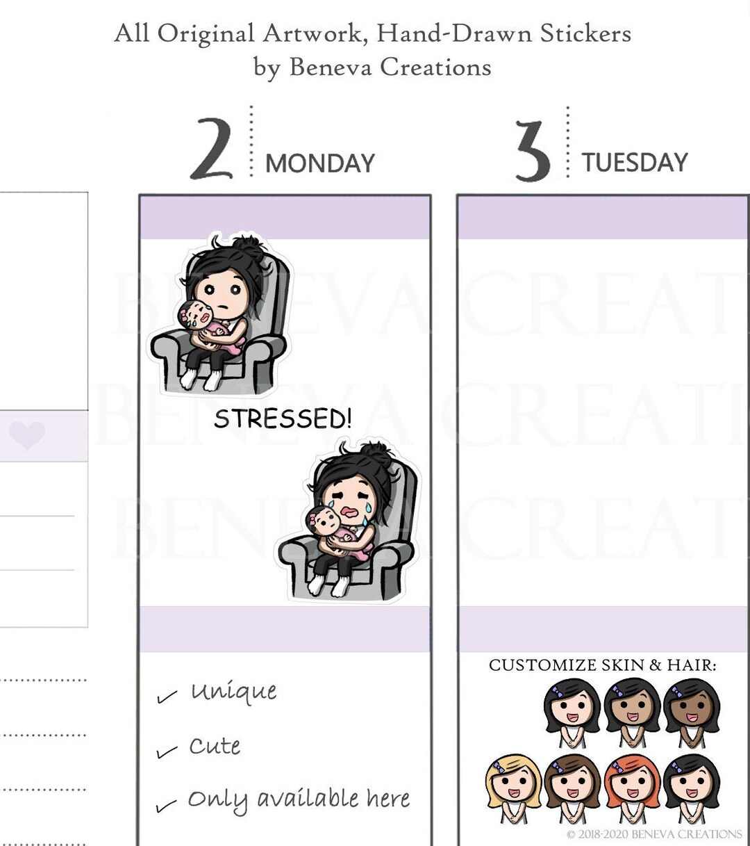 Stressed Out Stickers-baby Stickers-mom Life Stickers-stressed Stickers ...