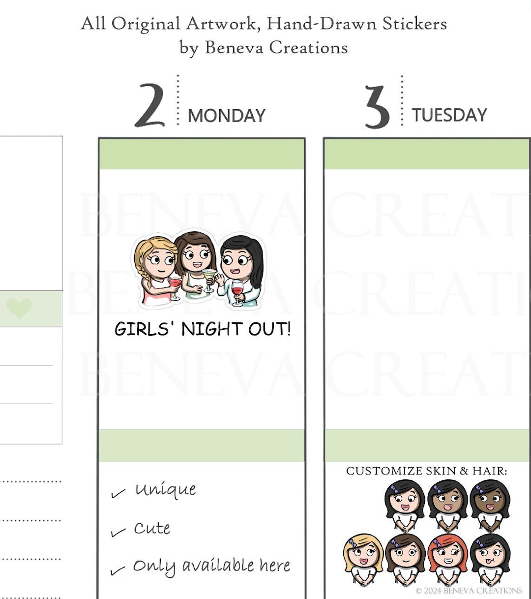 Girls Night Out Stickers Drink With Friends Stickers Night Out Stickers ...