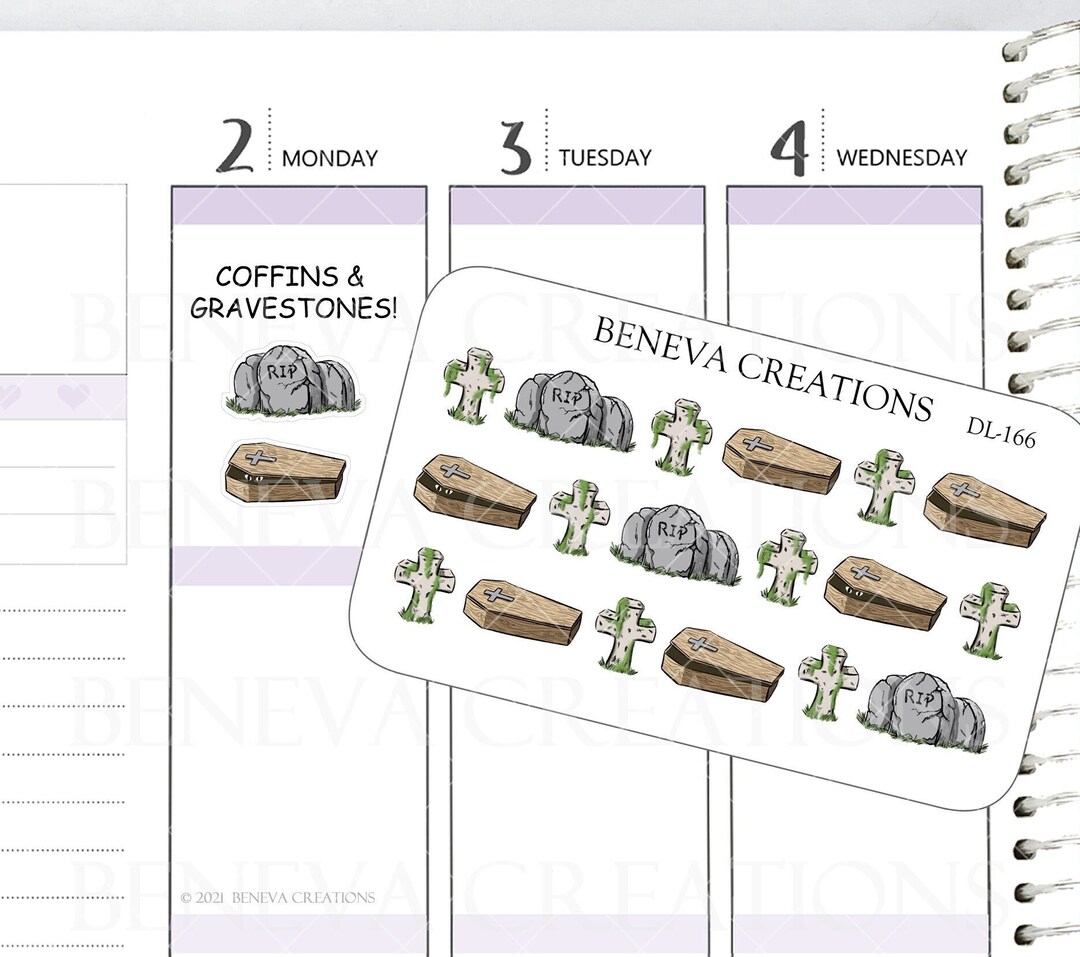 Gravestone Stickers -headstone Stickers- Coffin Stickers - Tombstone ...