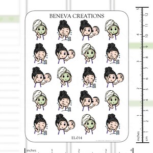 Self Care Stickers-makeup Removal Stickers Face Washing Stickers Pamper ...