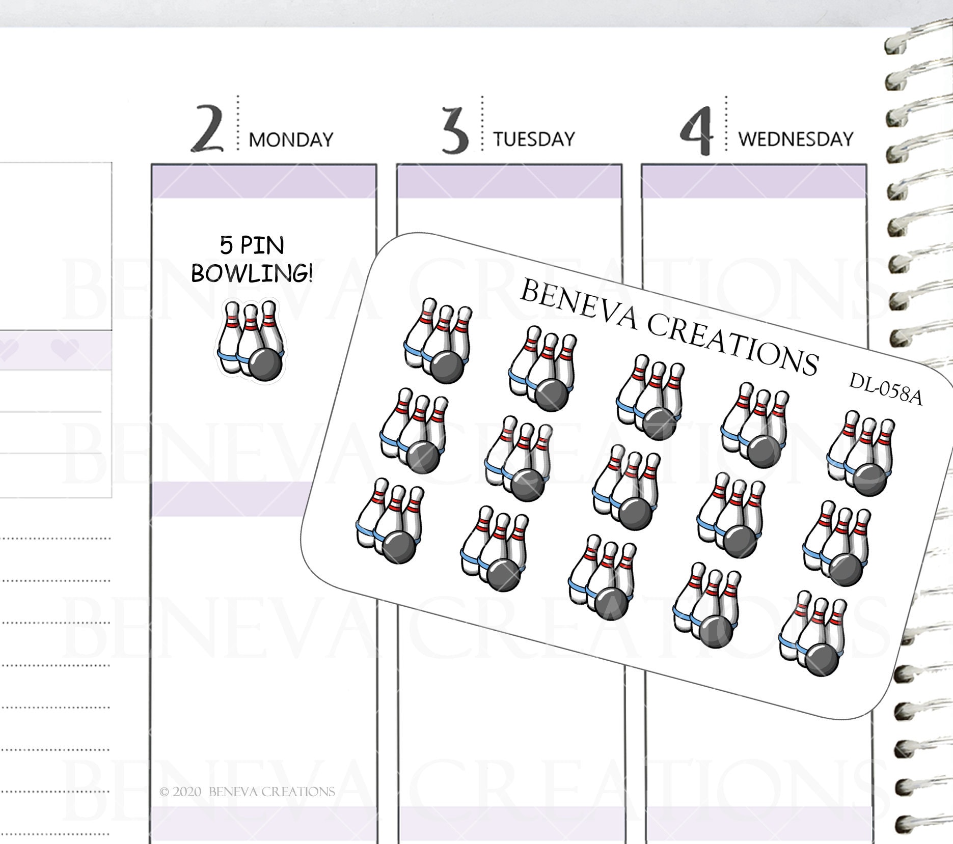 Bowling Stickers five Pin Bowling Sport Stickers bowling - Etsy