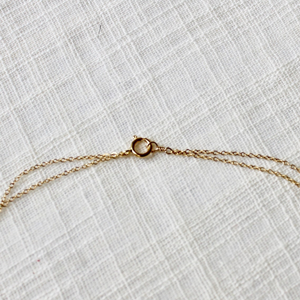 Delicate Double Strand Necklace 14k Gold Multi-strand - Etsy