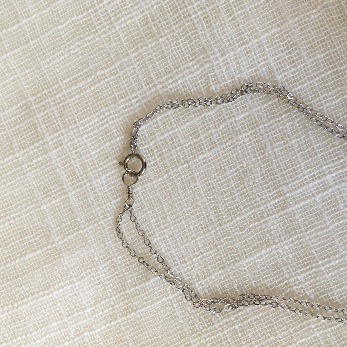 Dainty 14k White Gold Short Chain Necklace 14k Gold Ultra | Etsy