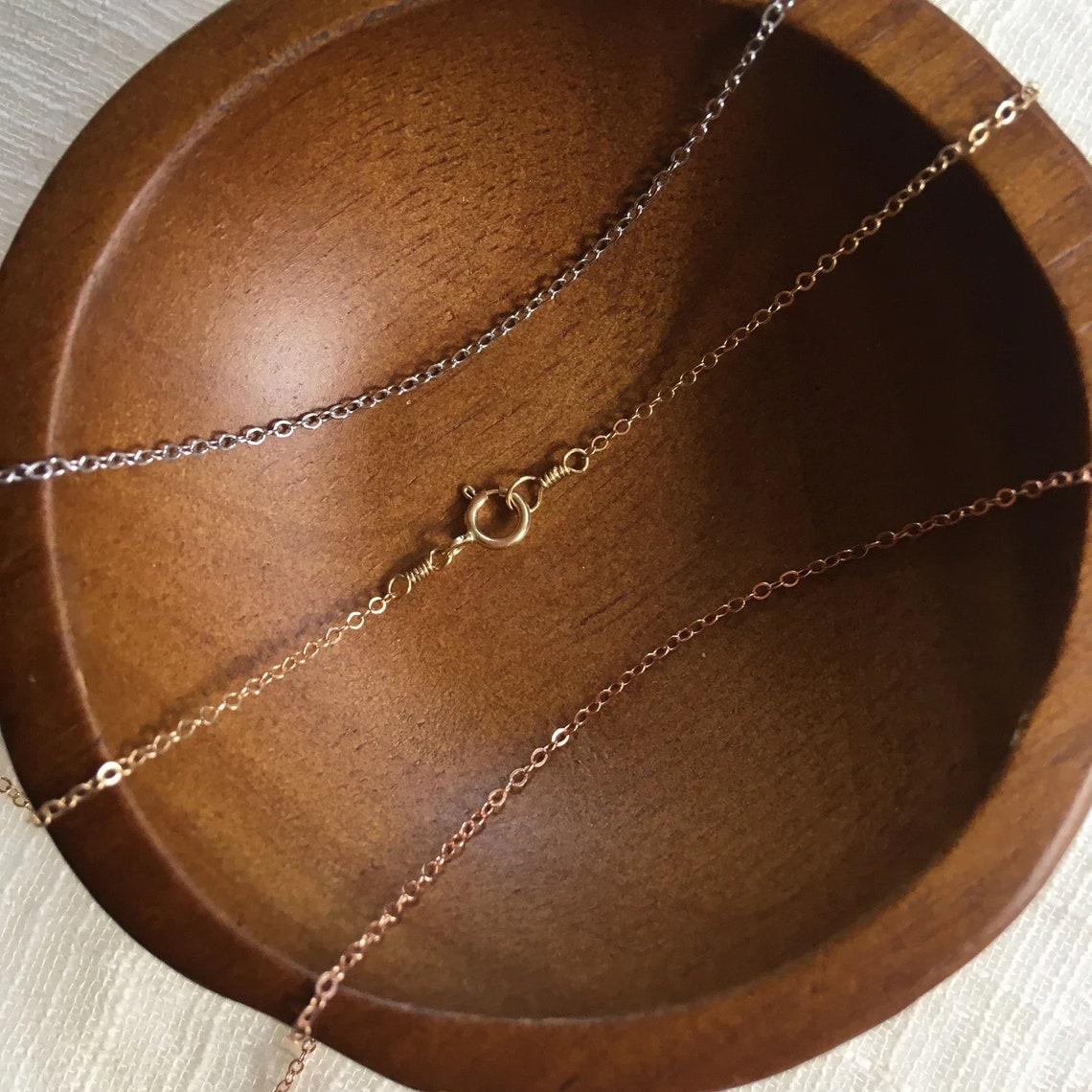 Solid 14k Gold Bead Necklace Simple 14k Gold Friendship - Etsy