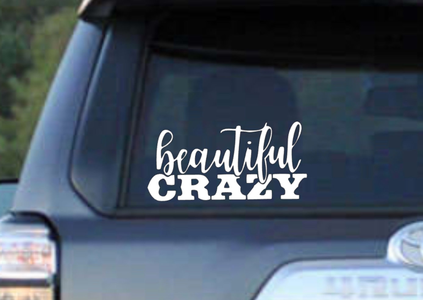 Beautiful Crazy Decal - Etsy