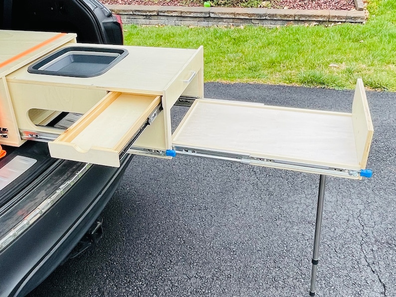 Vehicle Camping Table With Drawer: Overlanding Kitchen System - Etsy