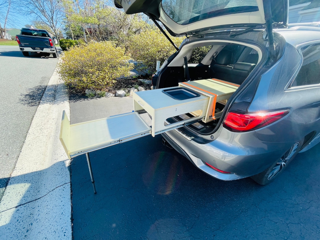 Vehicle Camping Table With Drawer: Overlanding Kitchen System - Etsy