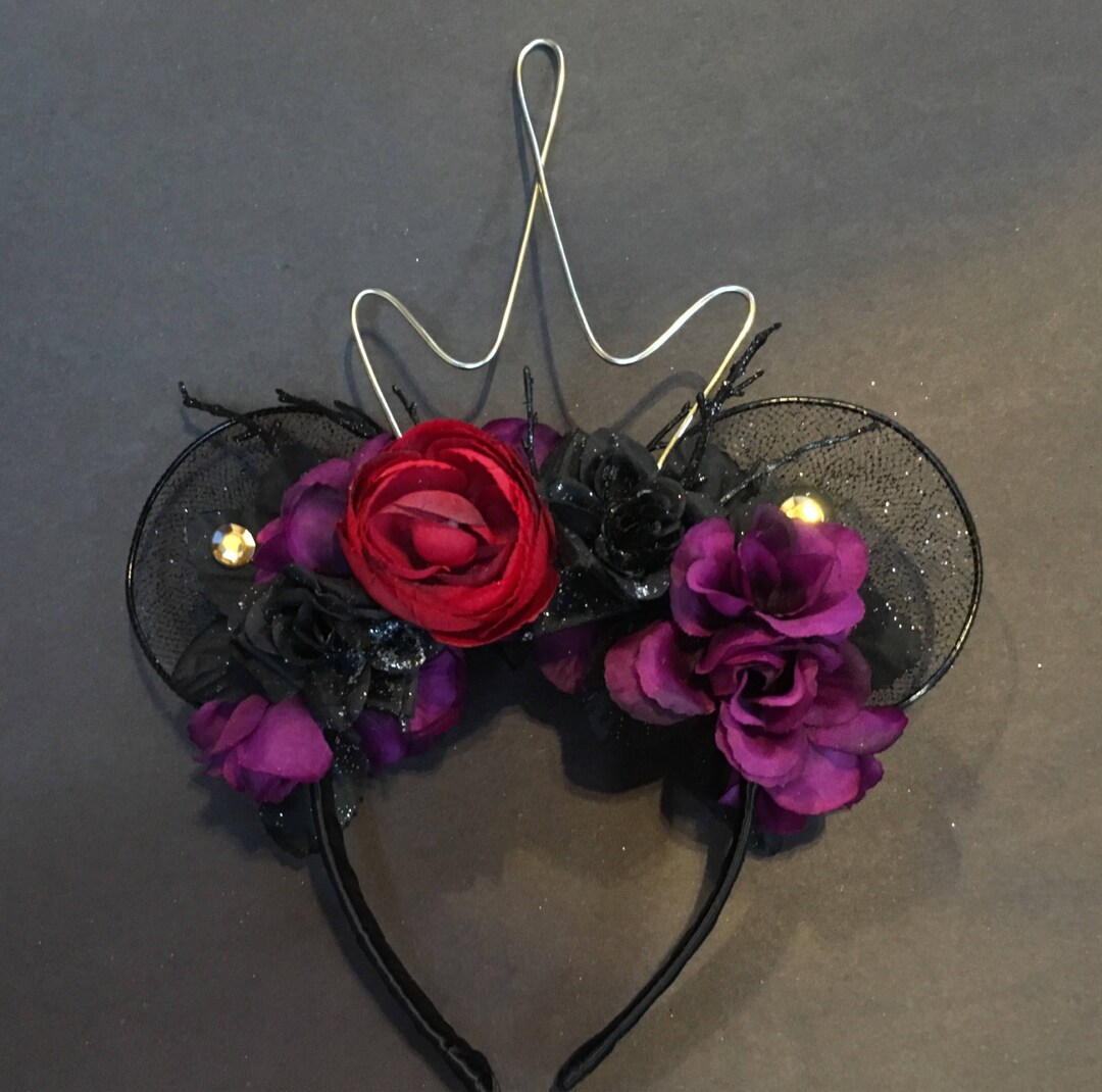 Snow White Evil Queen Ears, Minnie Ears, Mickey Ears, Wire Floral Ears ...