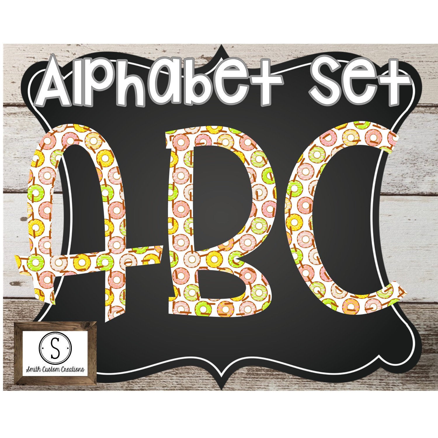 Faux Applique Uppercase Alphabet PNG Set. Pink Yellow and - Etsy