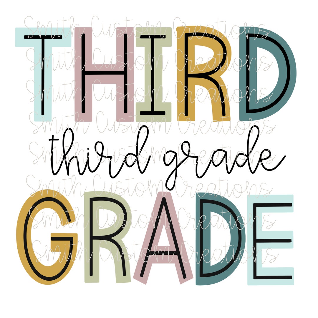 Third Grade Digital PNG Download - Etsy