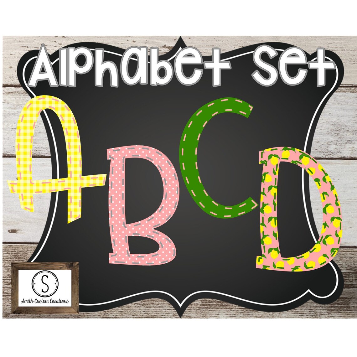 Four Complete Uppercase Faux Applique Alphabet PNG Sets. Pink - Etsy