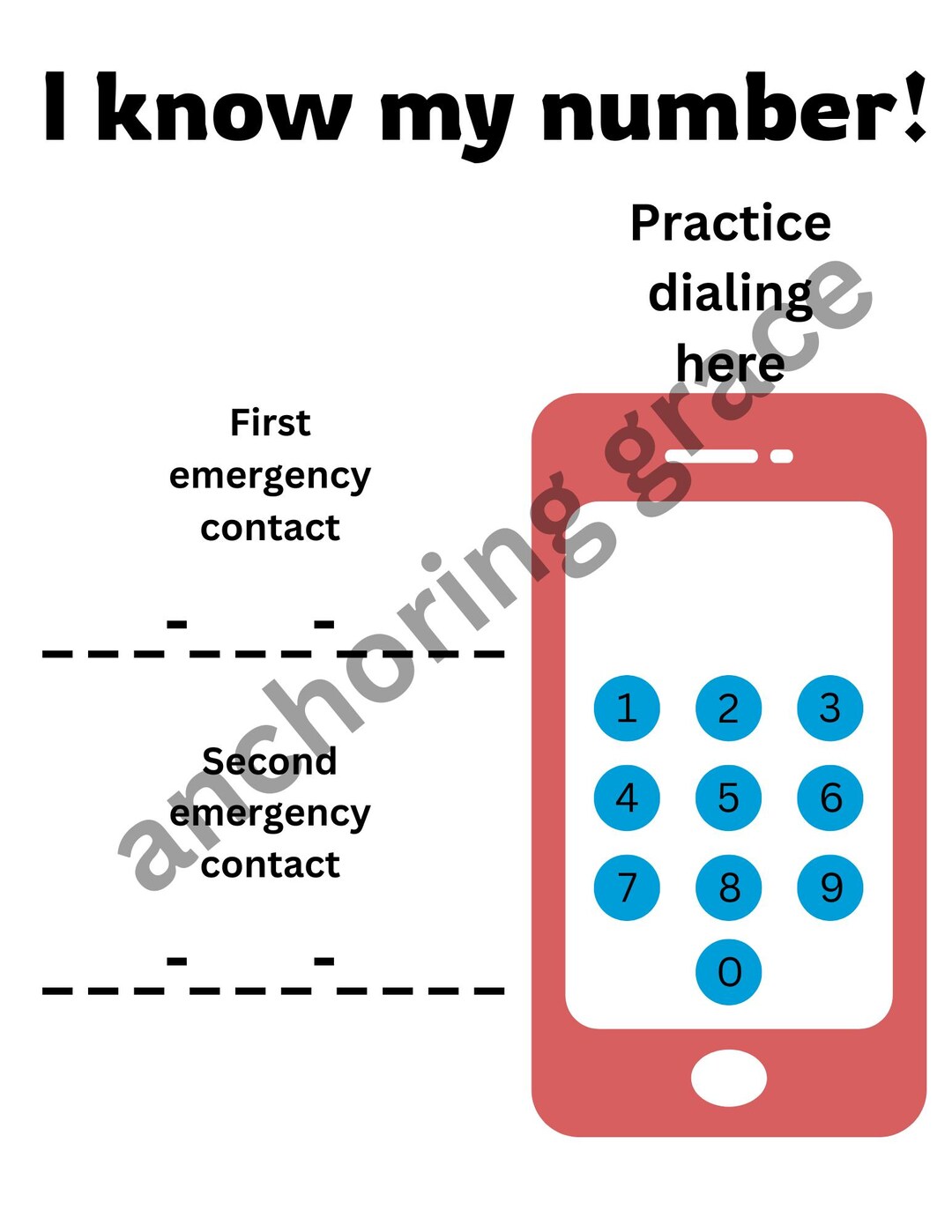 I Know My Number Digital Download, Printable - Etsy