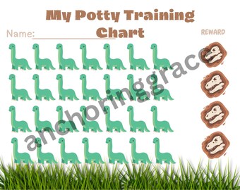 4-page Child's Potty Training Chart | Digital Download | Editable Canva ...