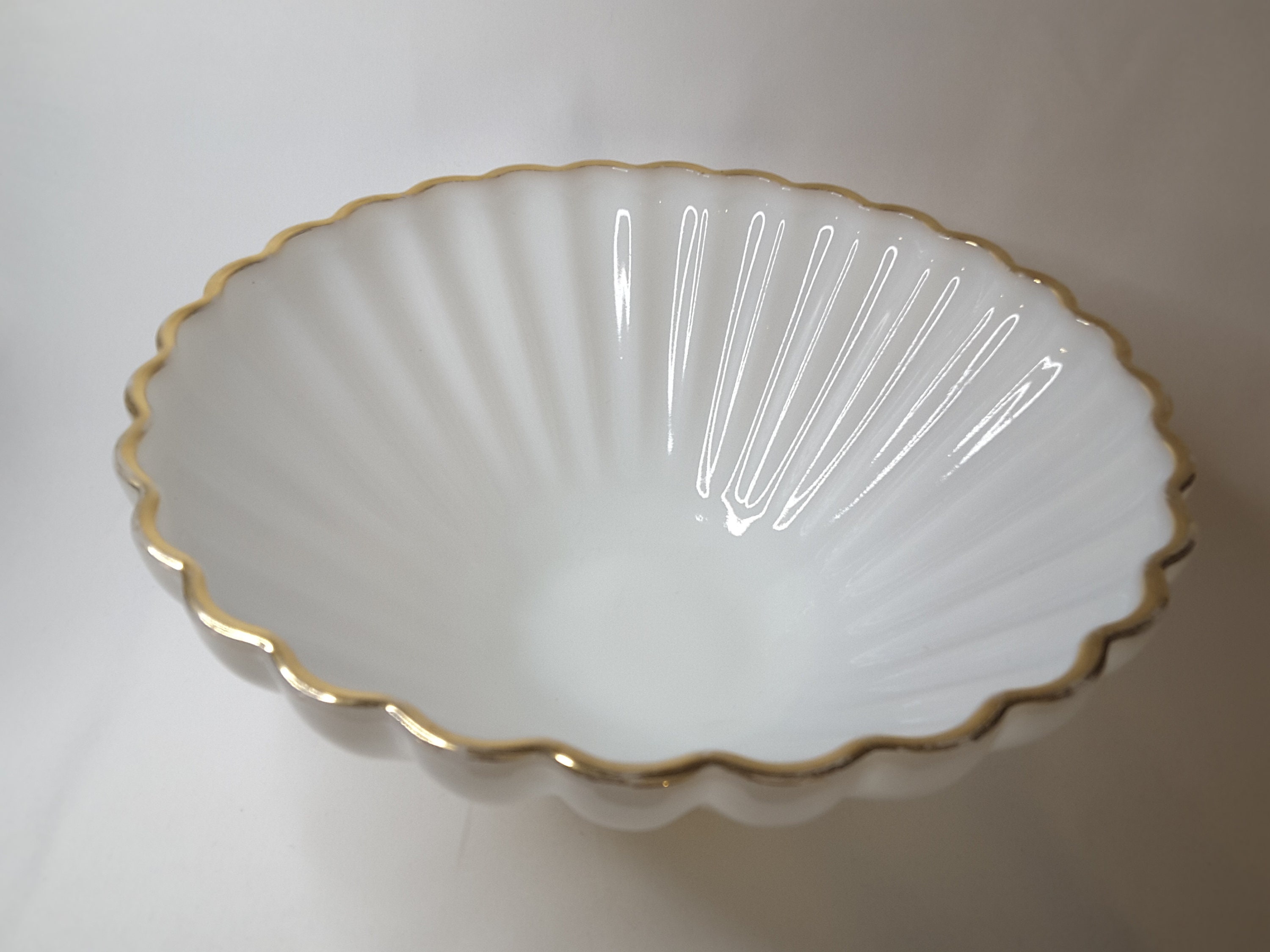 Vintage Milk Glass Centerpiece Large Milk Glass Bowl Serving - Etsy