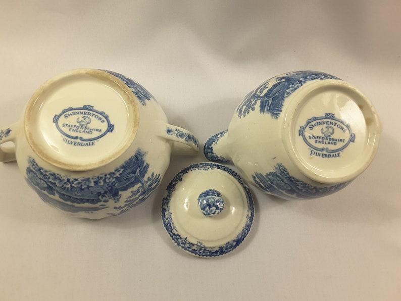 Sugar and Creamer Set by Swinnertons Silverdale Pattern Made - Etsy
