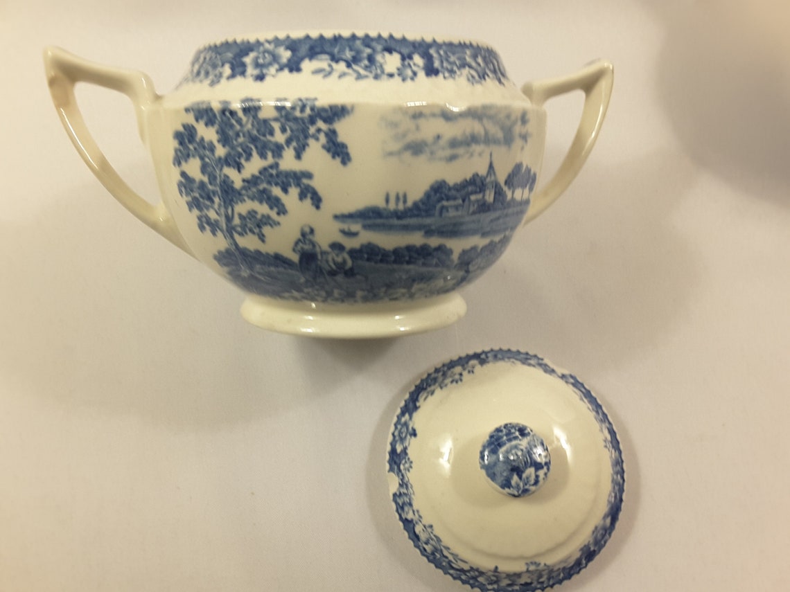 Sugar and Creamer Set by Swinnertons Silverdale Pattern Made - Etsy