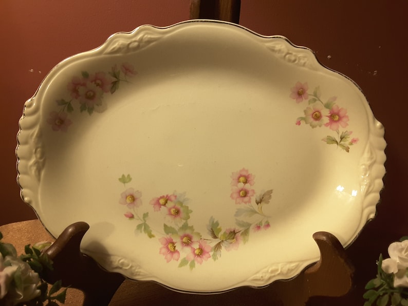 Vintage Homer Laughlin Virginia Rose Oval Platter - Etsy