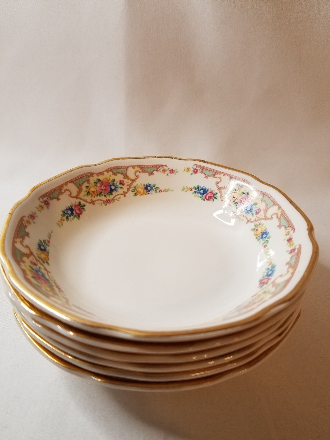 Vintage Mount Clemens Berry/dessert/fruit Bowls; Mildred Pattern Mount ...
