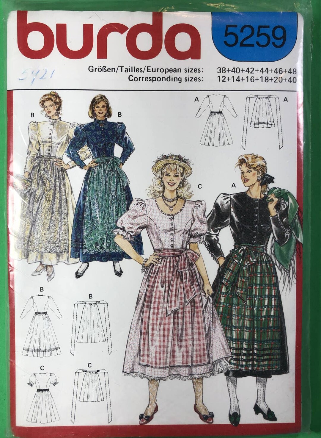 Step Into Victorian Elegance: Burda Misses Sewing Pattern 5259 Sizes 12 ...
