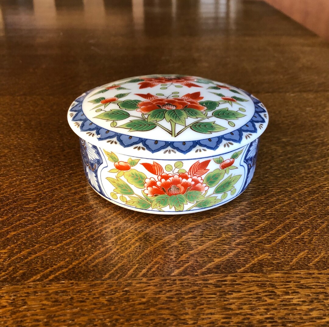 Beautiful Floral Trinket Box - Etsy