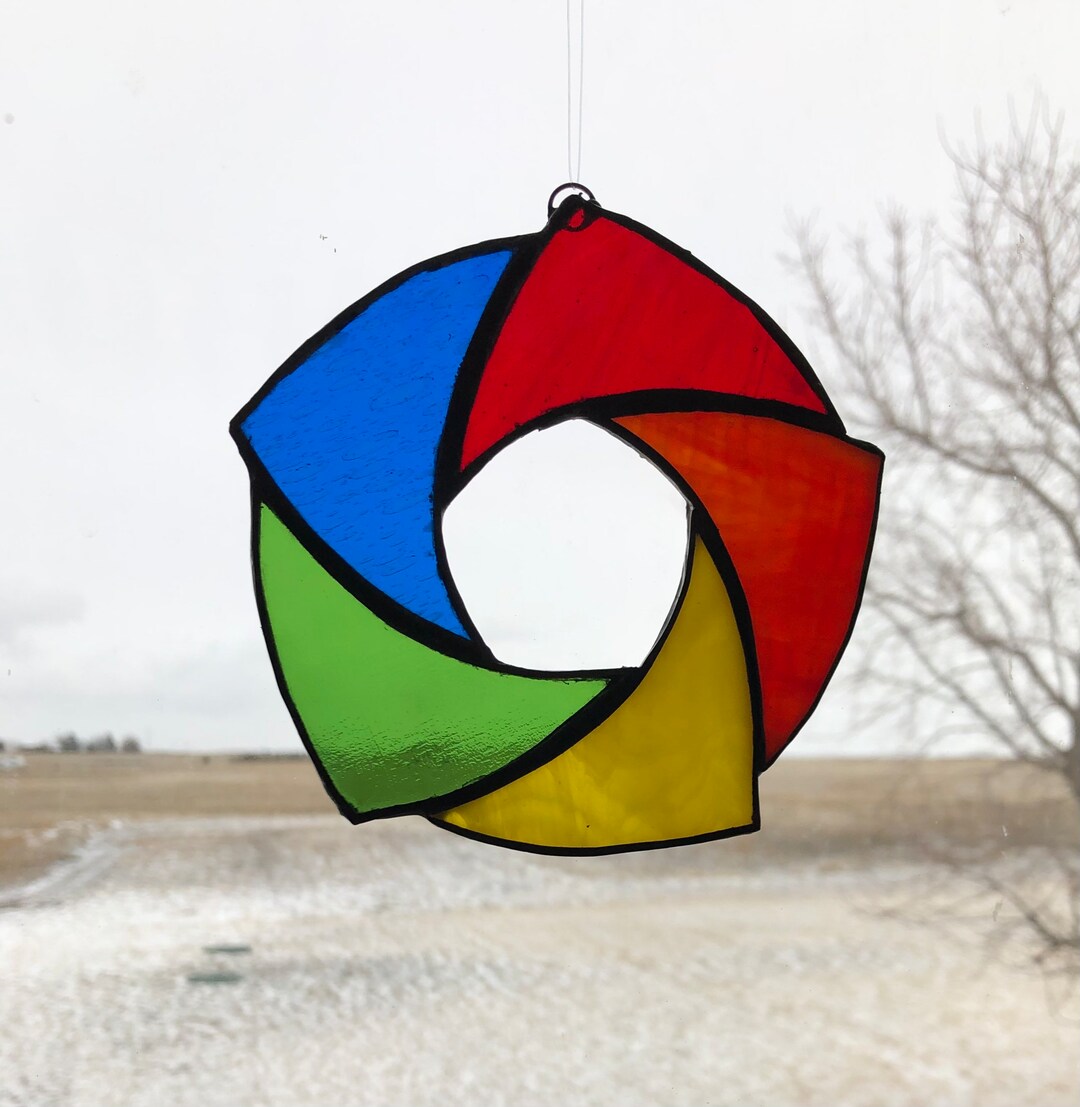Stained Glass Color Wheel Suncatcher - Etsy