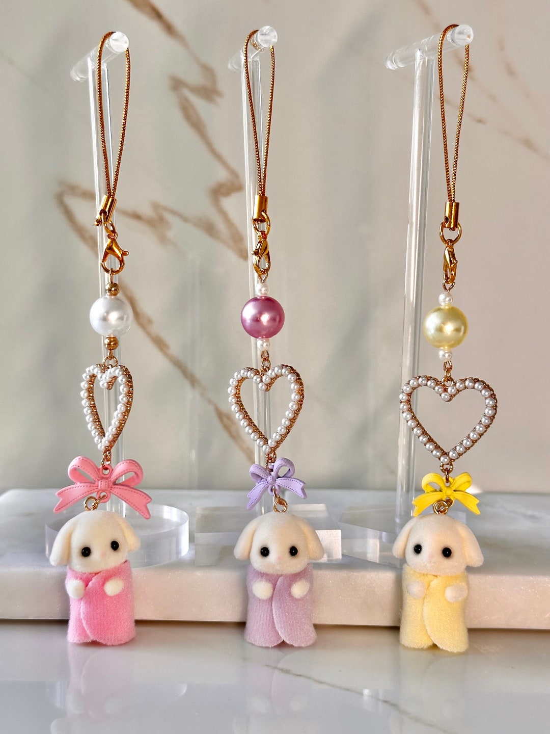Lop Rabbit Bunny Critter Phone Charm - Flora Rabbit Babies, Husky Puppy ...