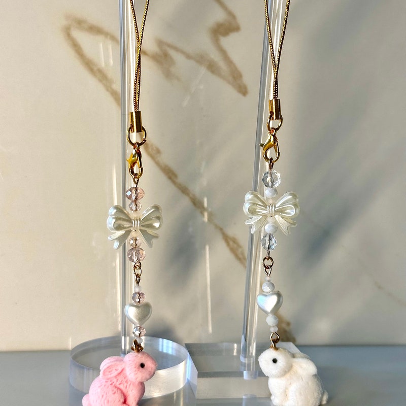 Rabbit Phone Charm - Etsy