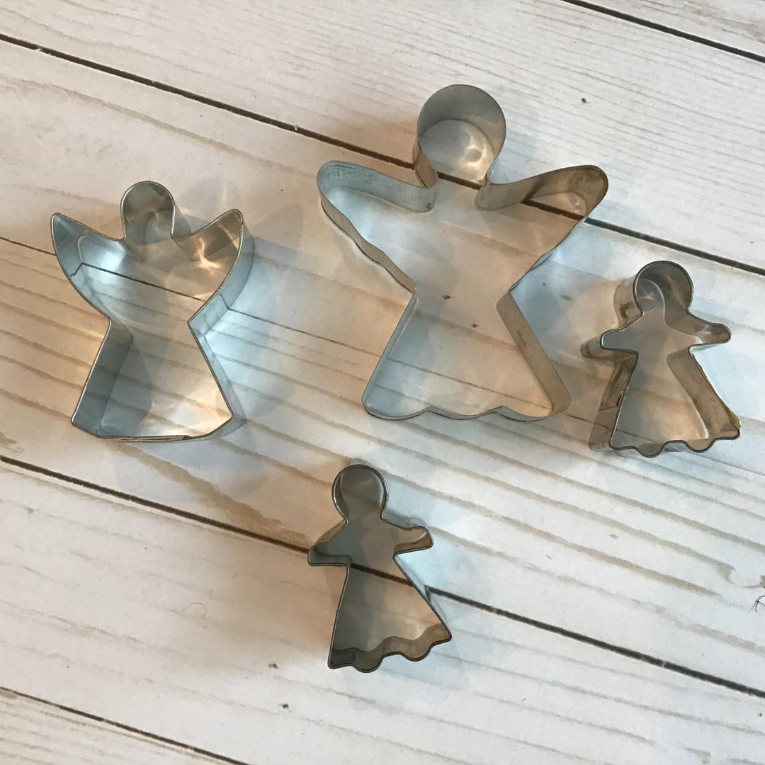 LOT/4 Aluminum Angel Cookie Cutters - Etsy
