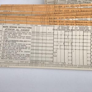LOT/10 Vintage Computer Punch Cards, Data Processing Cards, 1960s, - Etsy