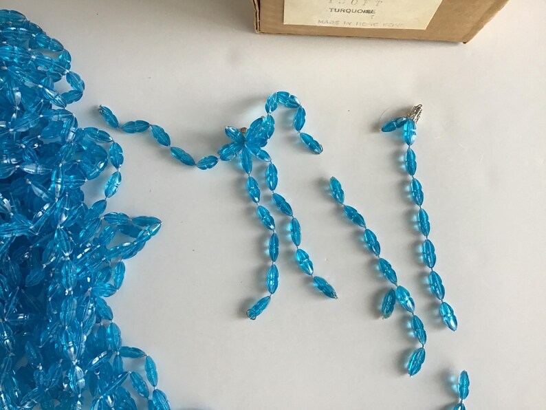 1960s Blue Plastic Beads Made in Hing Kong, 90+ Feet - Etsy