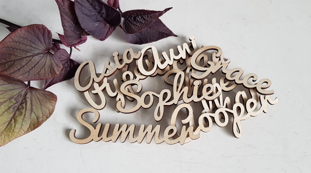 Custom Name Place Holder Laser Cut Ply Place Cards - Etsy