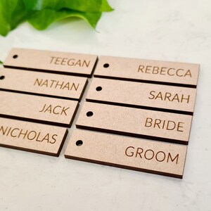 Custom Name Gift Tags Laser Cut Ply Place Cards Wedding Sign Dinner ...