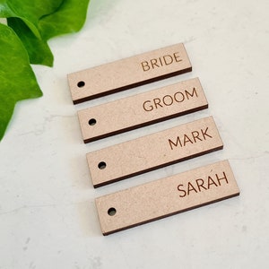Custom Name Gift Tags Laser Cut Ply Place Cards Wedding Sign Dinner ...