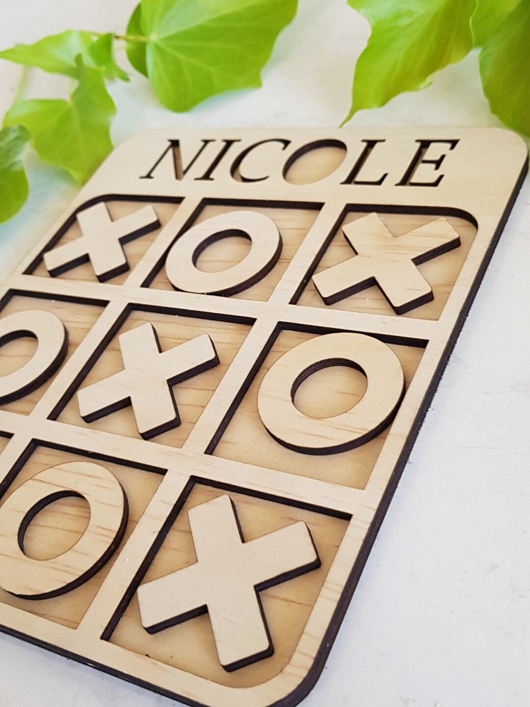 Tic Tac Toe | Noughts and Crosses | Personalised | Lasercut | Hand Made ...