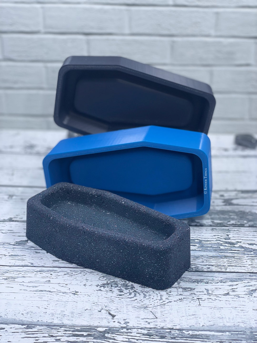 3D Printed 1 Piece Hybrid Walled Coffin Bath Bomb Mold - Etsy