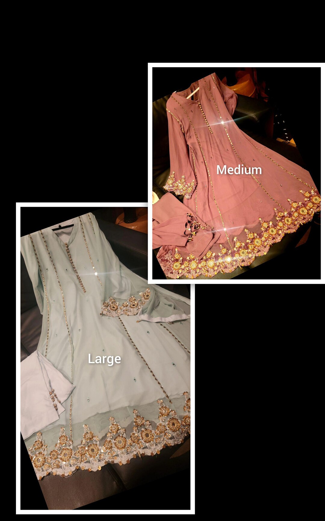 Ciffon Embroidered Long Dress, Pakistani Wedding Outfit, Indian Clothes ...