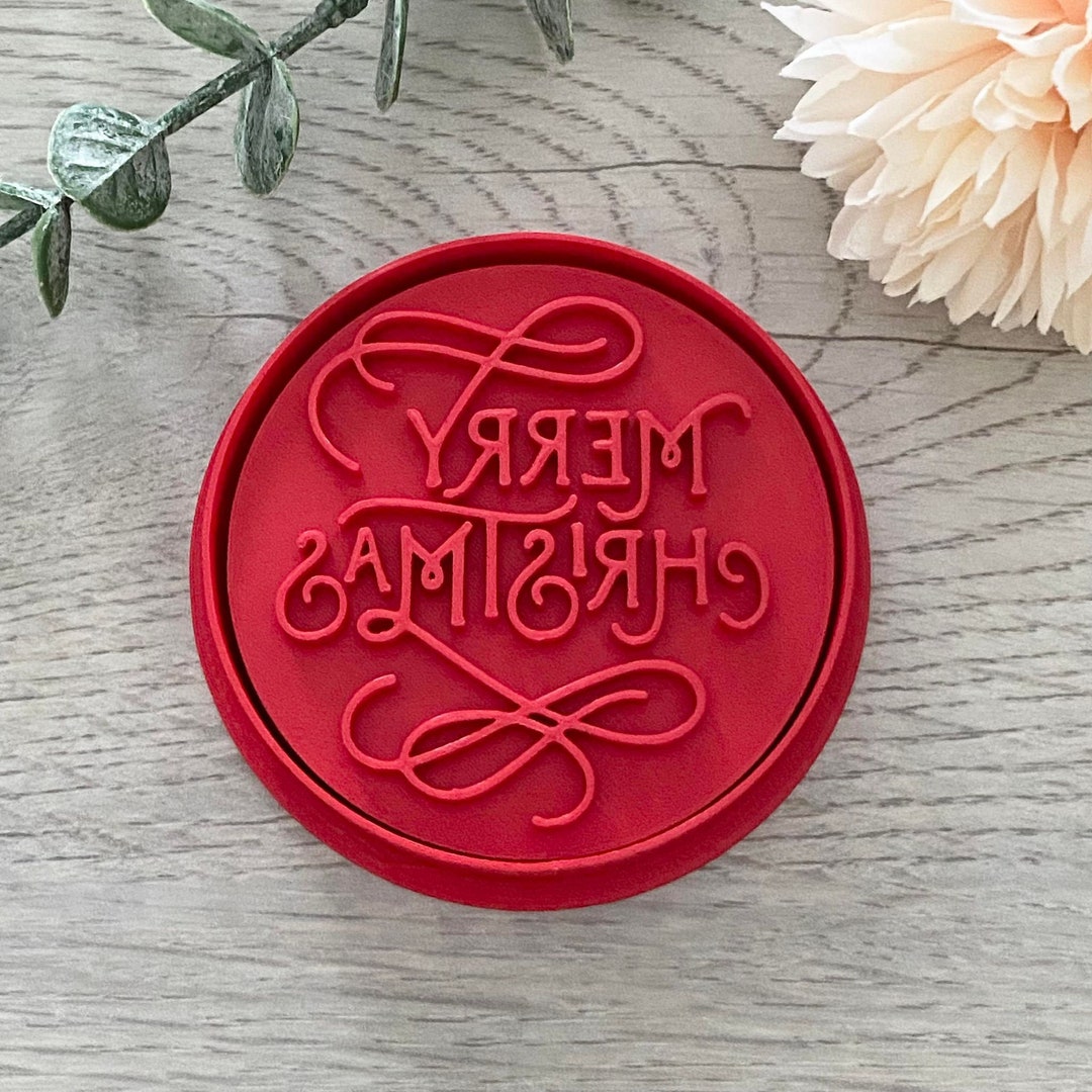Merry Christmas Cutter and Fondant Stamp - Etsy Australia