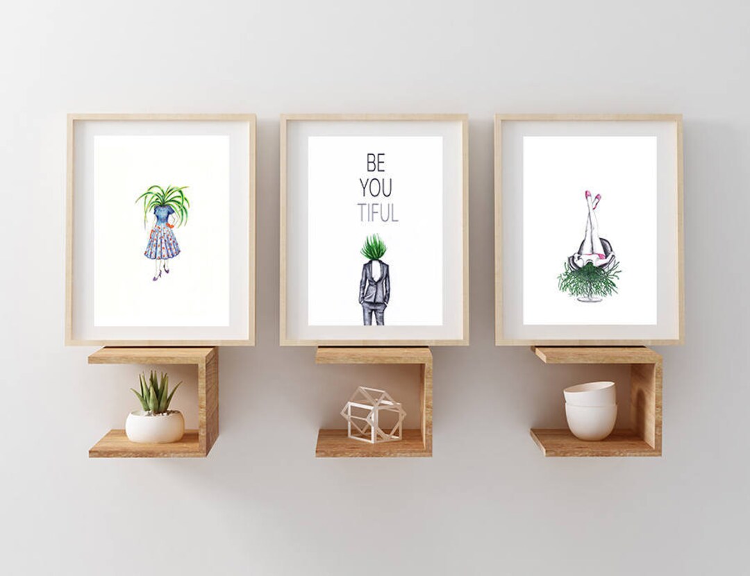 Trending Now Art, Woman Art Poster, Cactus Gift for Women, Contemporary ...