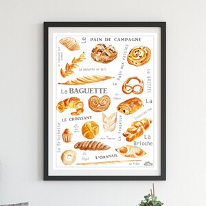 Printable Poster of French Breads and Bakery - Etsy