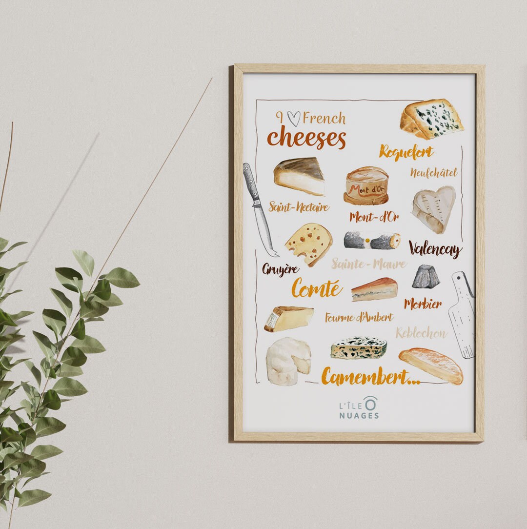 Poster Cheeses of France / PRINTABLE / TO DOWNLOAD - Etsy