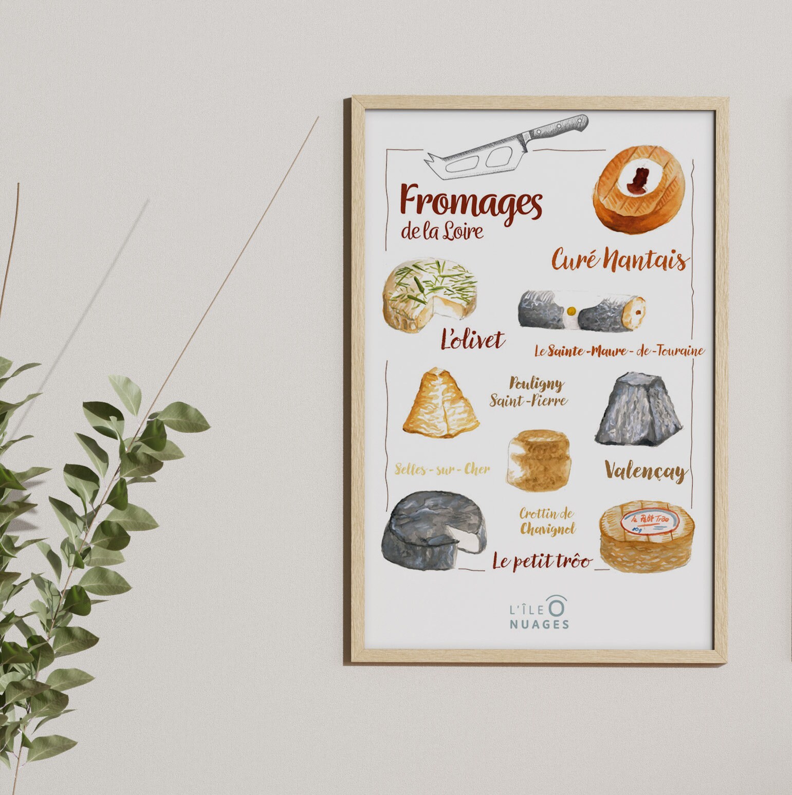 Loire Cheese Poster PRINTABLE / DOWNLOADABLE - Etsy