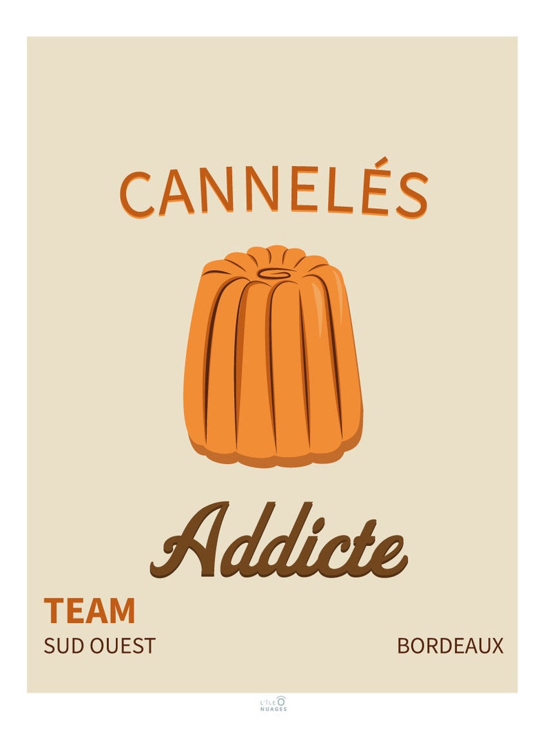 Vintage Poster CANNELE ADDICTE - Etsy