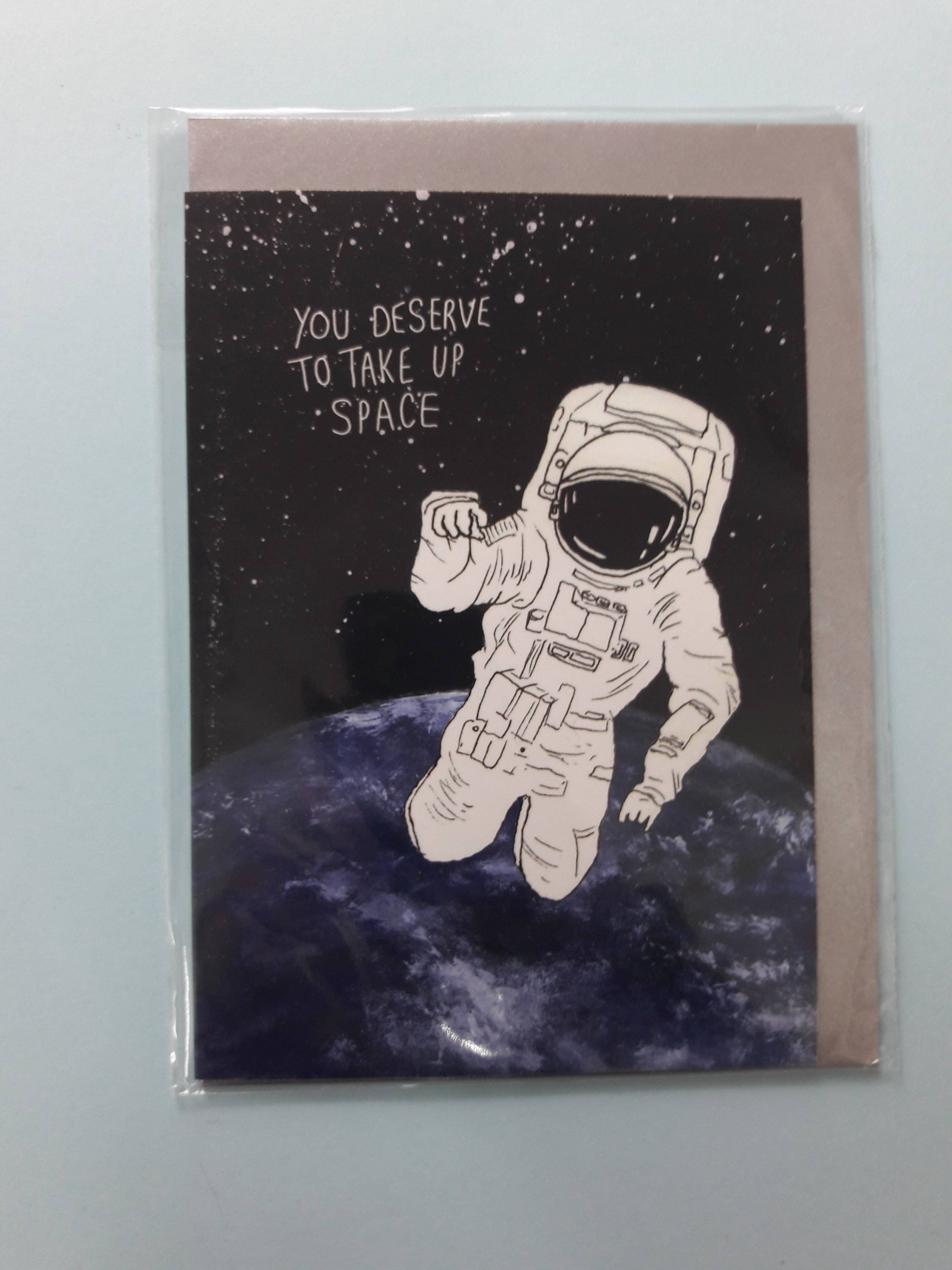 Positive Astronaut Space Greetings Cards - Etsy