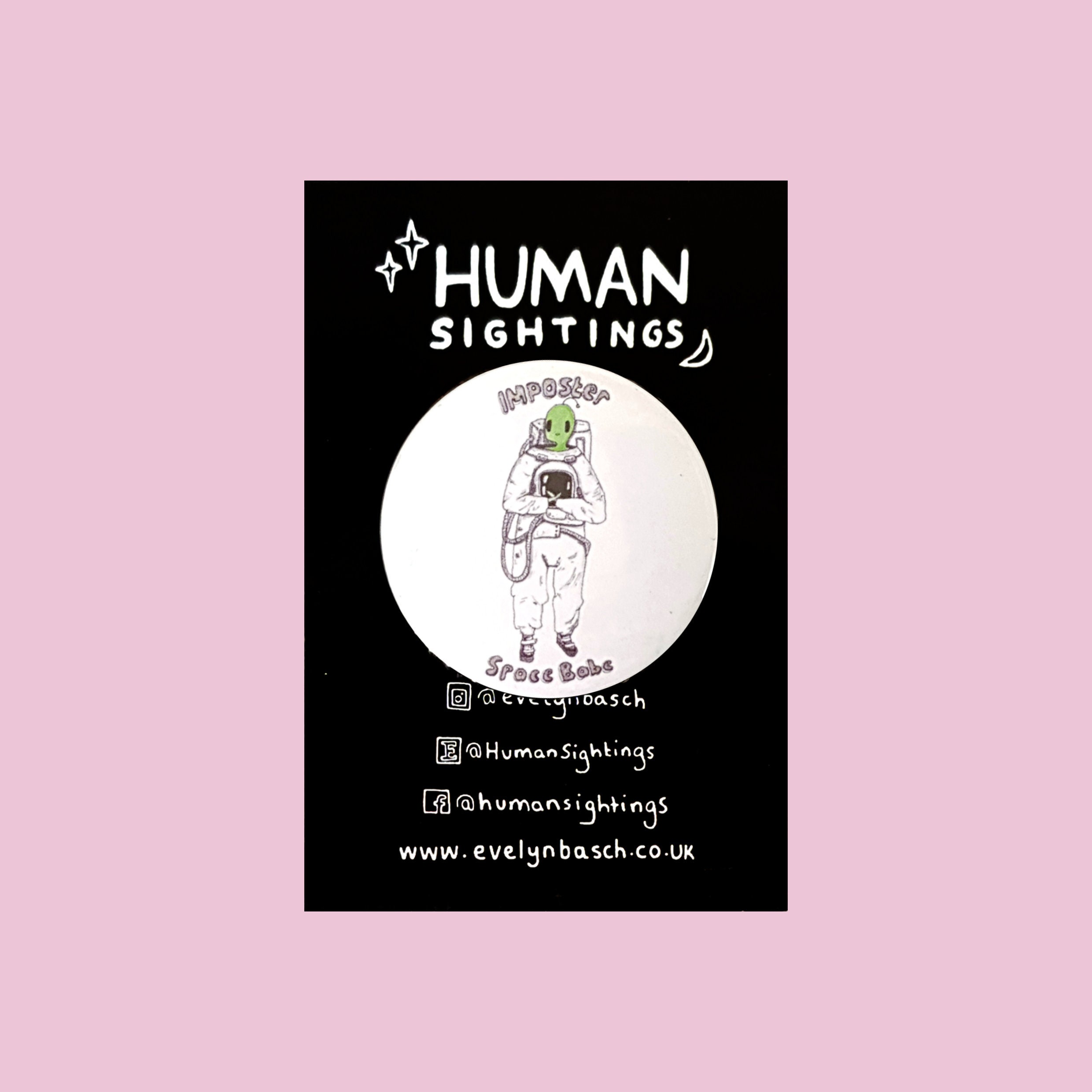 Space Babe Imposter Button Badge - Etsy