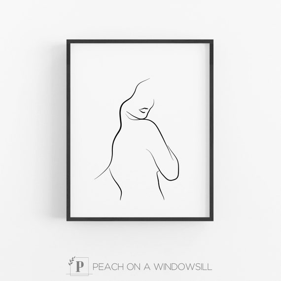 Sexy Girl Outline Drawing