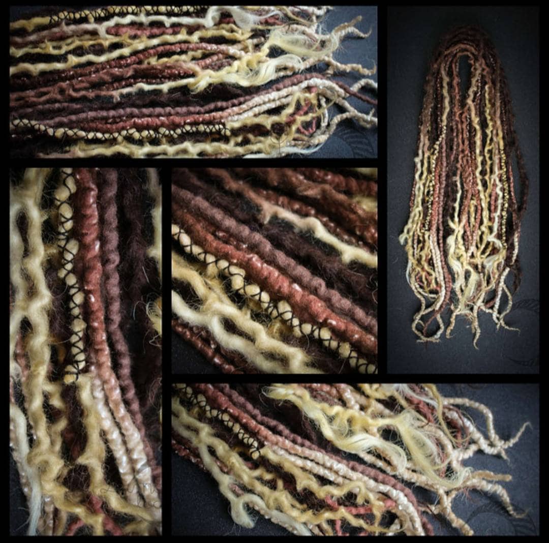 Pre Made Ready to Ship Wool Dreadlock Double Ended De Brown Blonde ...